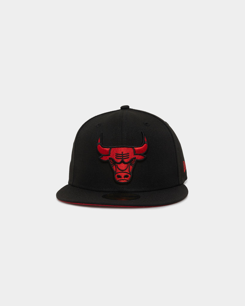 New Era Chicago Bulls "Scarlet Bottom" 59FIFTY Fitted Black/Scarlet ...