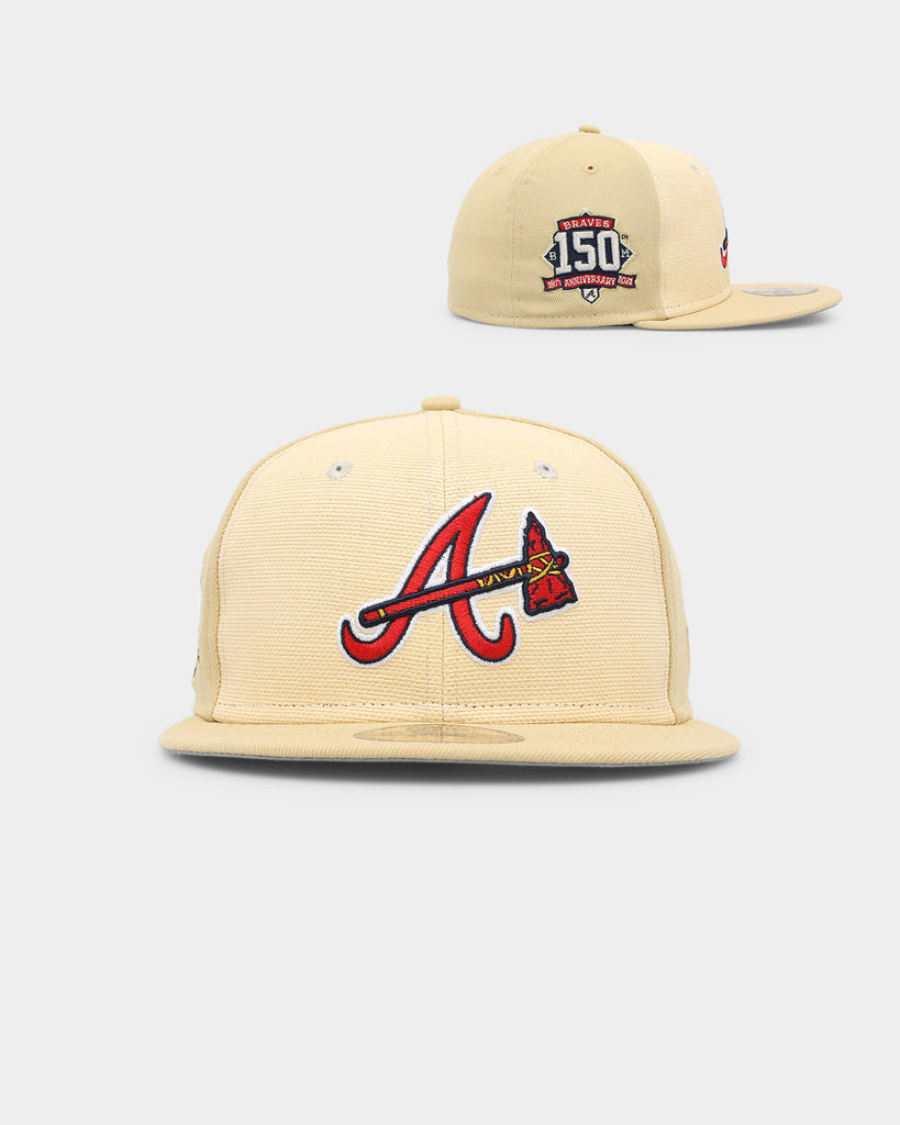 New Era Atlanta Braves 'Raffia Front' 59FIFTY Fitted Vegas Gold/OTC ...