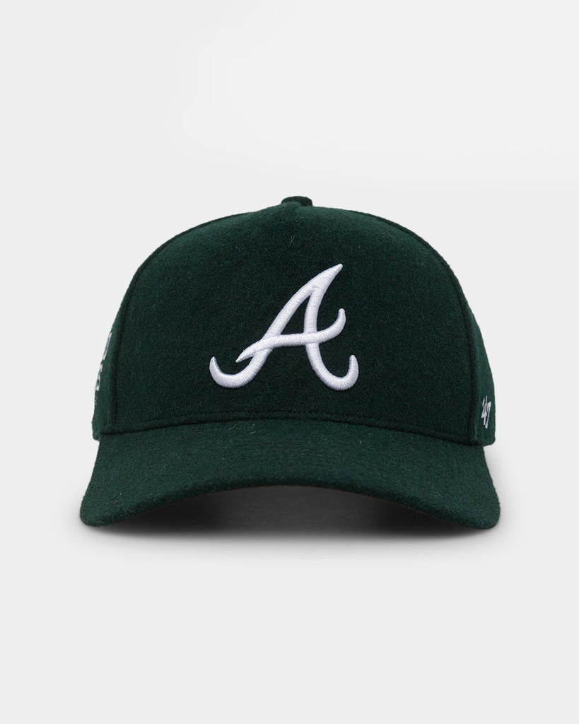47 Brand Atlanta Braves Cliffside Offside DT Snapback Dark Green ...