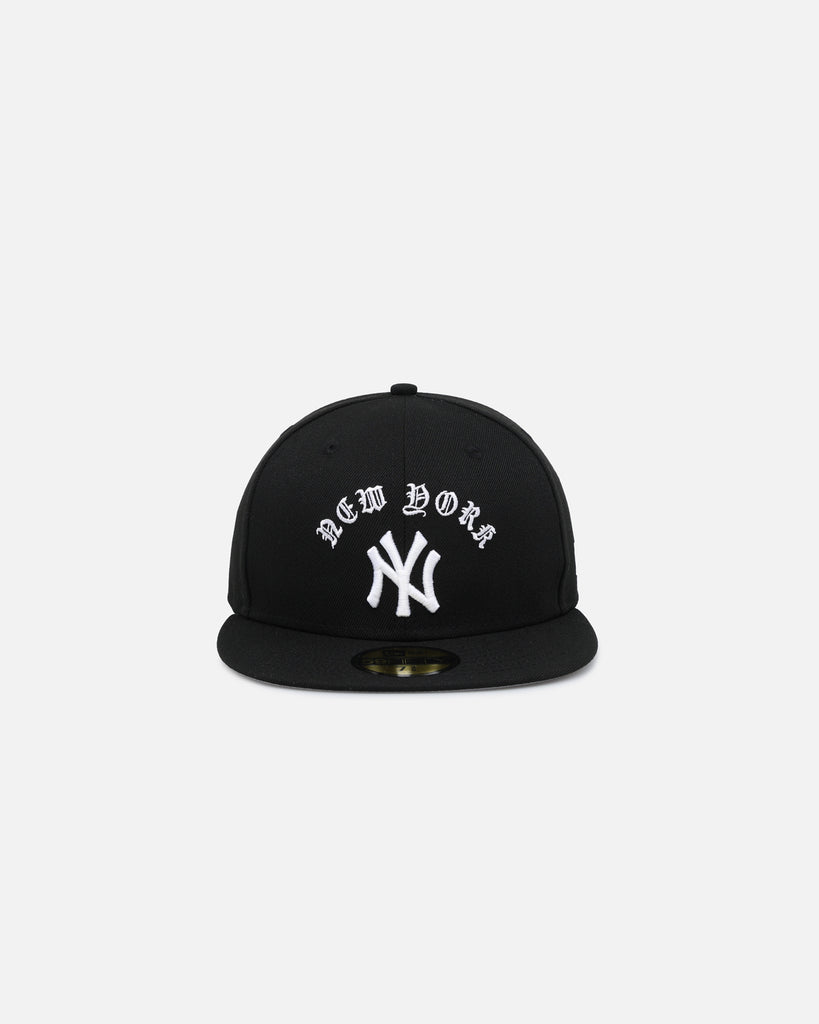 New Era New York Yankees 'Gothic Arch' 59FIFTY Fitted Black/White ...