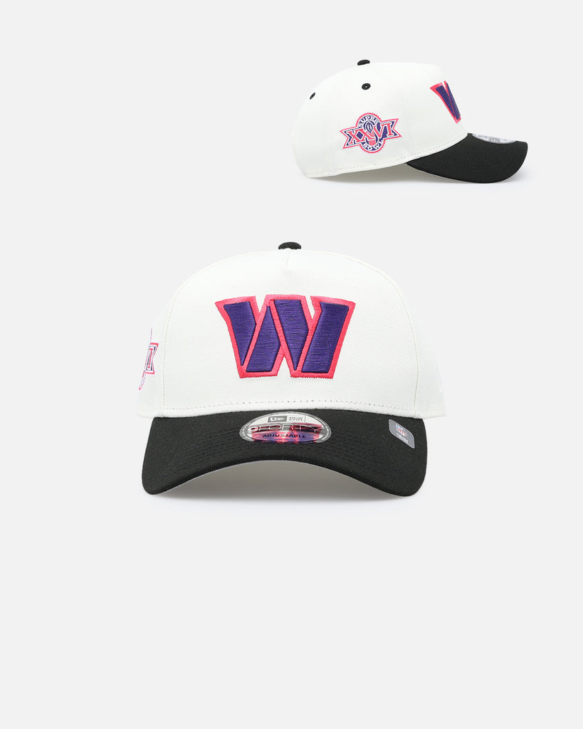 New Era Washington Commanders 'Neon Nights' 9FORTY Snapback Chrome/Bla ...