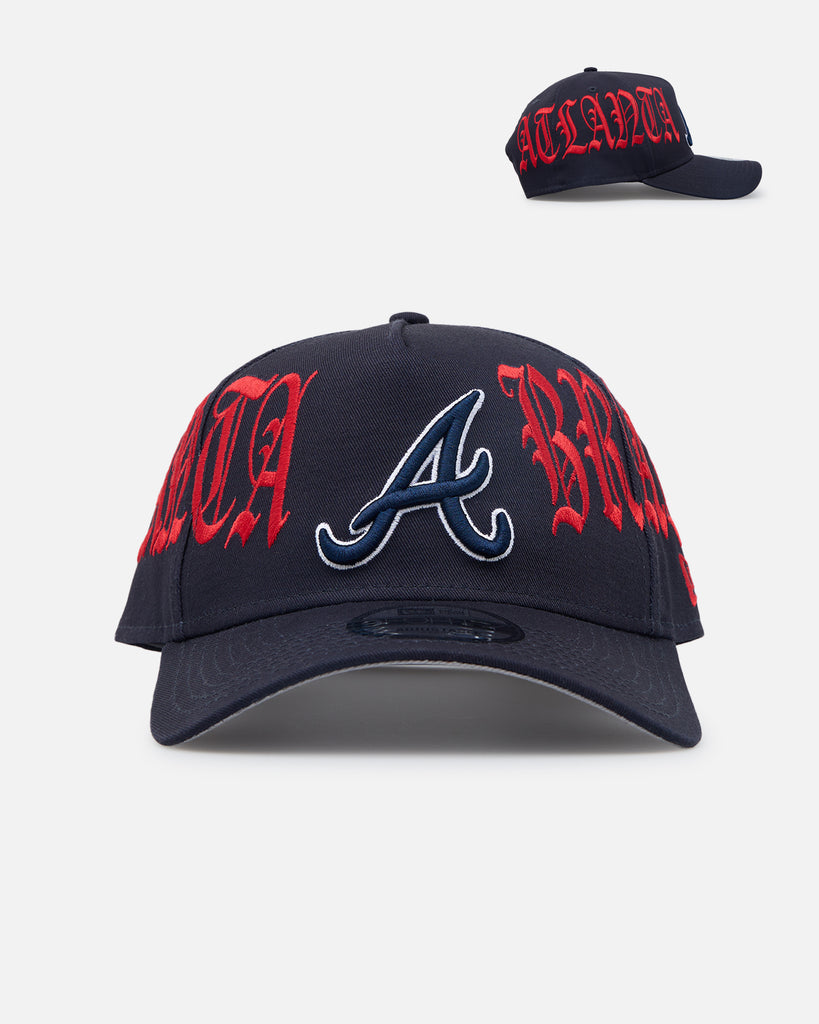 New Era Atlanta Braves 'Goth Script' 9FORTY A-Frame Snapback Scarlet/N ...