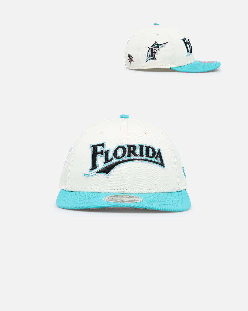 New Era X Felt Florida Marlins 9FIFTY Snapback Chrome White | Culture ...