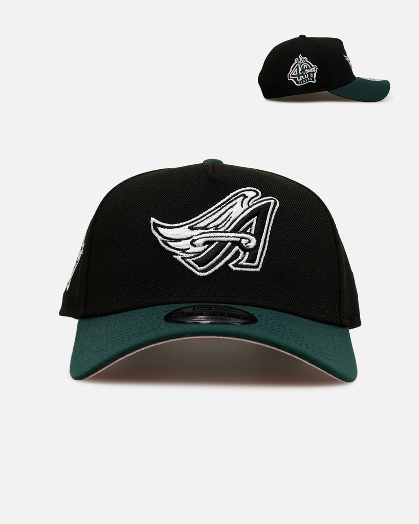 New Era Anaheim Angels 'Black Dark Green' 9FORTY A-Frame Snapback Blac ...