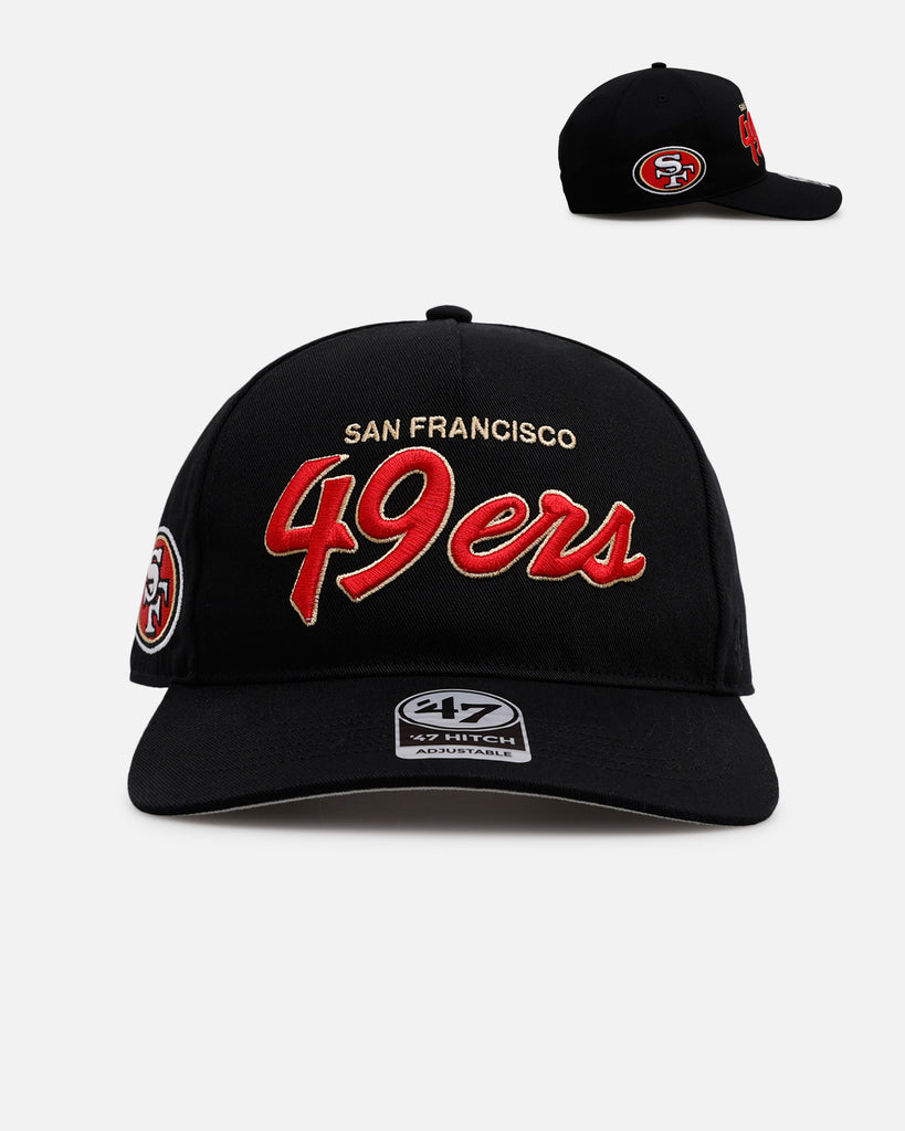 47 Brand San Francisco 49ers 'Black Dome Script' 47 Hitch Snapback Bla ...