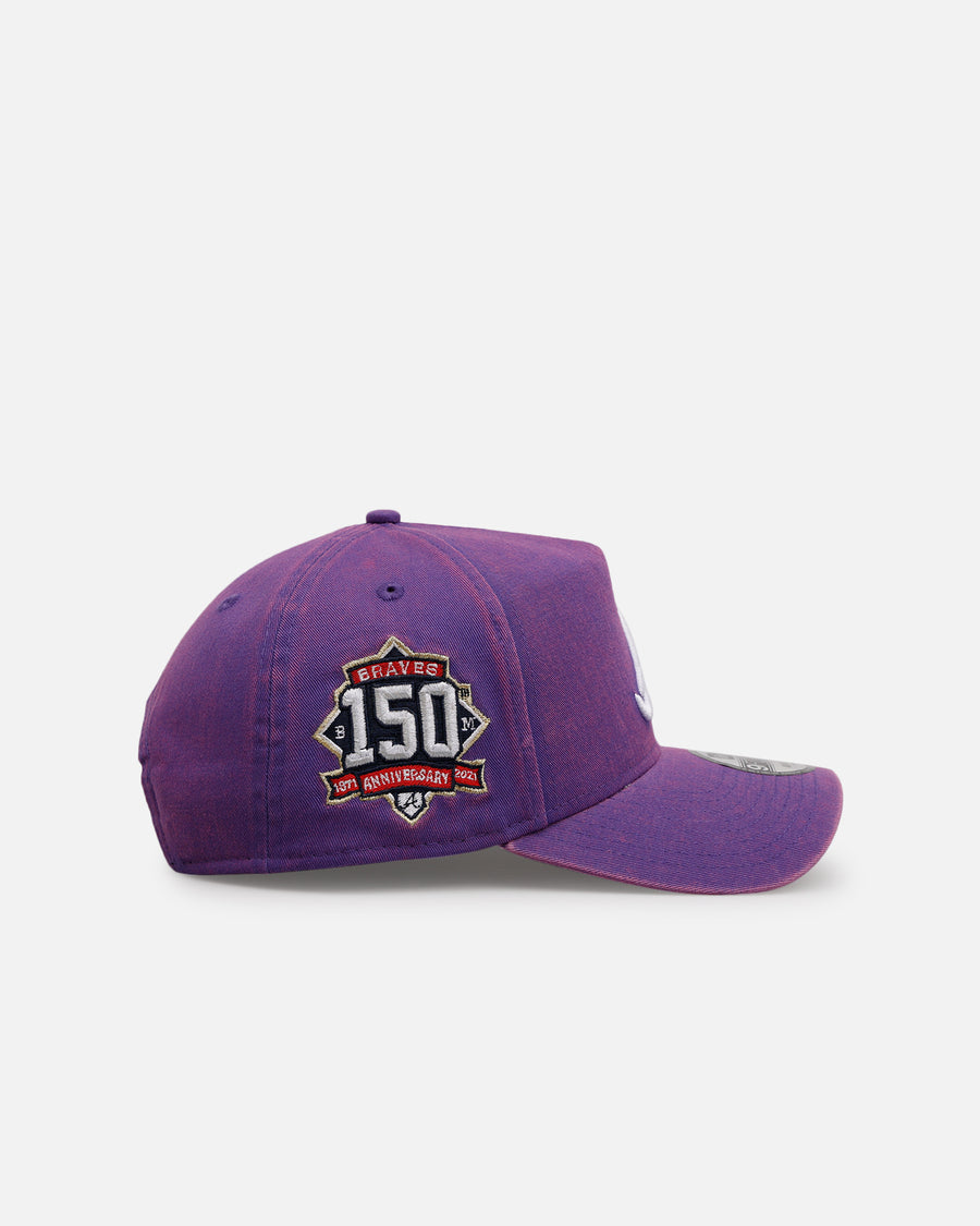 New Era Atlanta Braves 'Washed Purple' 9FORTY A-Frame Snapback Washed ...