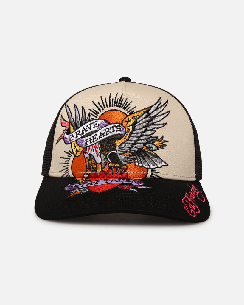 Ed Hardy Brave Hearts Trucker Snapback Black | Culture Kings US