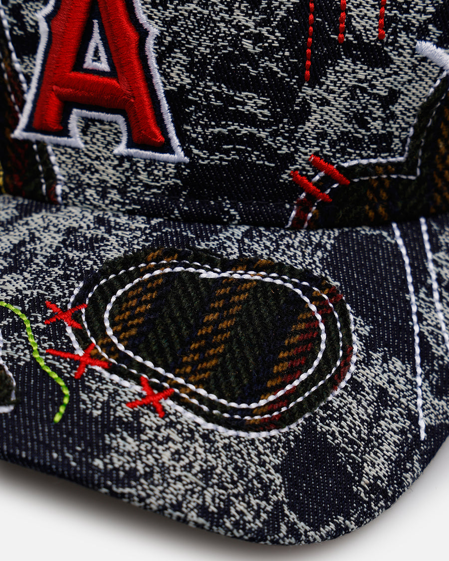 New Era Los Angeles Angels 'Running Stitch' 9FORTY A-Frame Snapback Mu ...
