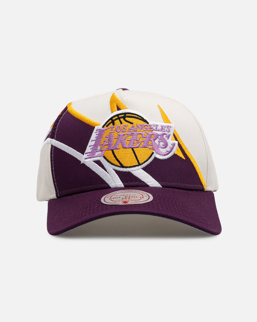 Mitchell & Ness Los Angeles Lakers 'Shark Tooth' Pro Pinch Snapback Cr ...