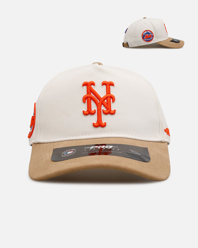 Pro Standard New York Mets 'Signature Suede' Pro Pinch Strapback Eggsh ...