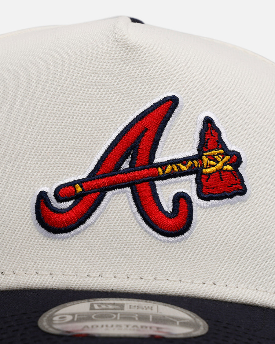 New Era Atlanta Braves 'Team Color Visor' 9FORTY A-Frame Snapback Chro ...