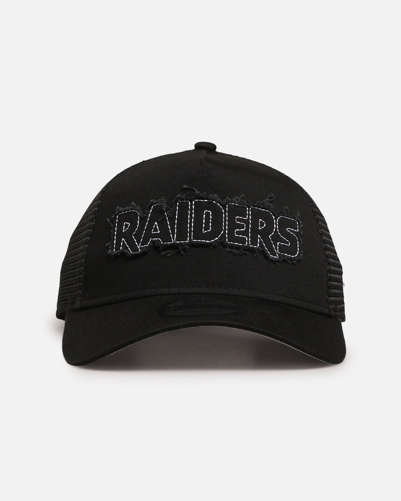 New Era Las Vegas Raiders 'Distressed' 9FORTY A-Frame Trucker Snapback ...