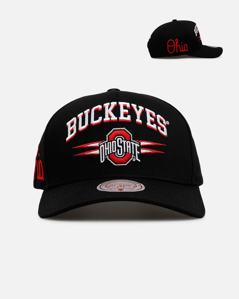 Mitchell & Mess Ohio State Buckeyes 'Shadow Script' Pro Pinch Snapback ...