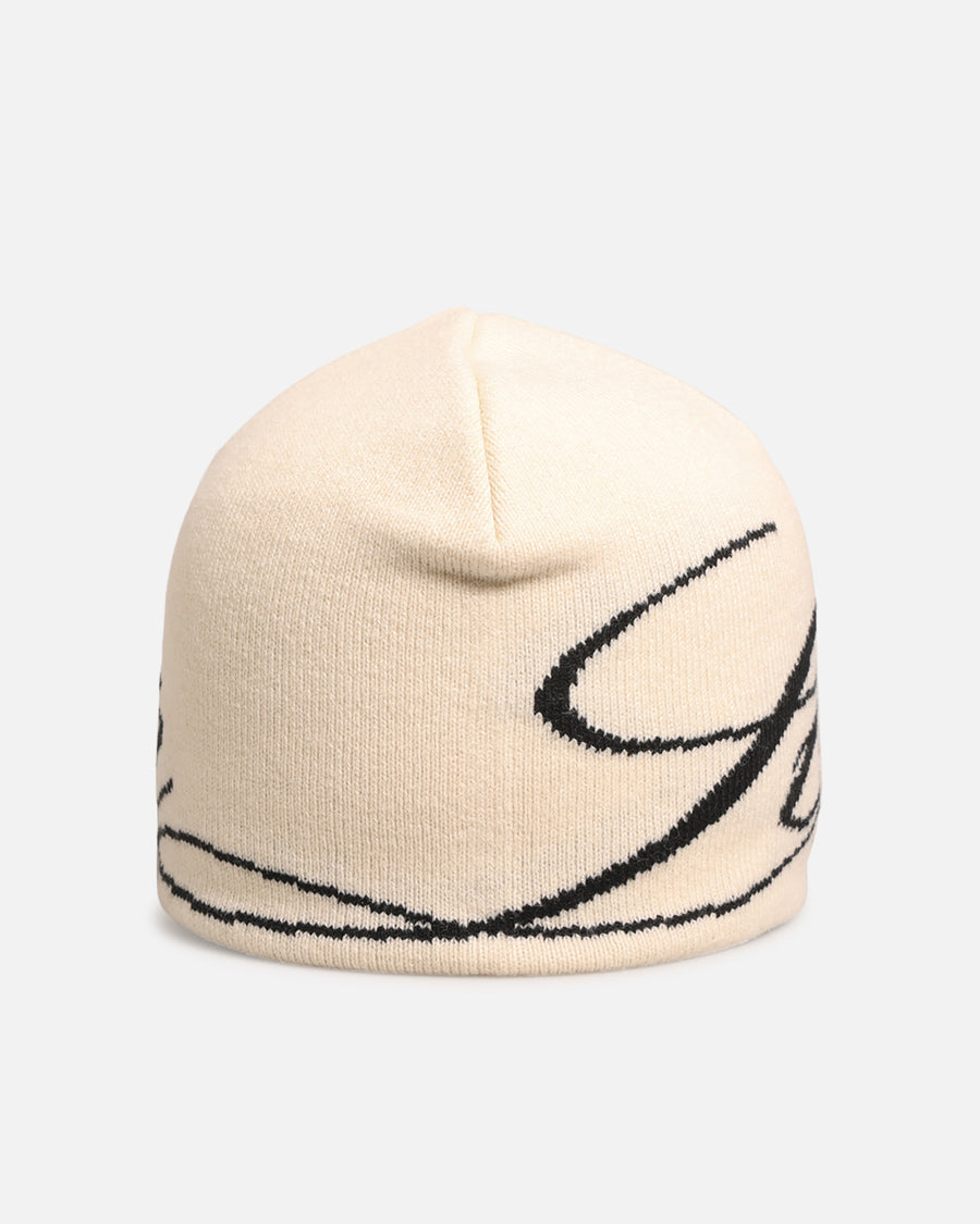 Loiter Skull Knit Beanie Off White | Culture Kings US