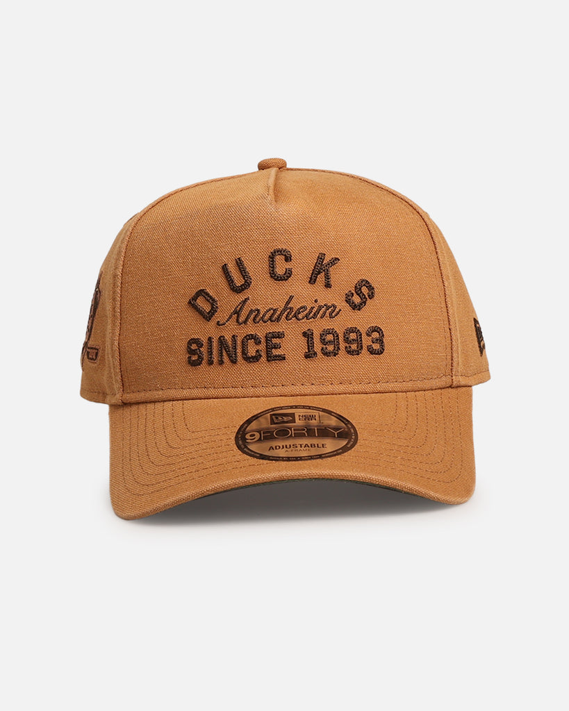 New Era Anaheim Ducks 'Washed Canvas' 9FORTY A-Frame Snapback Walnut ...