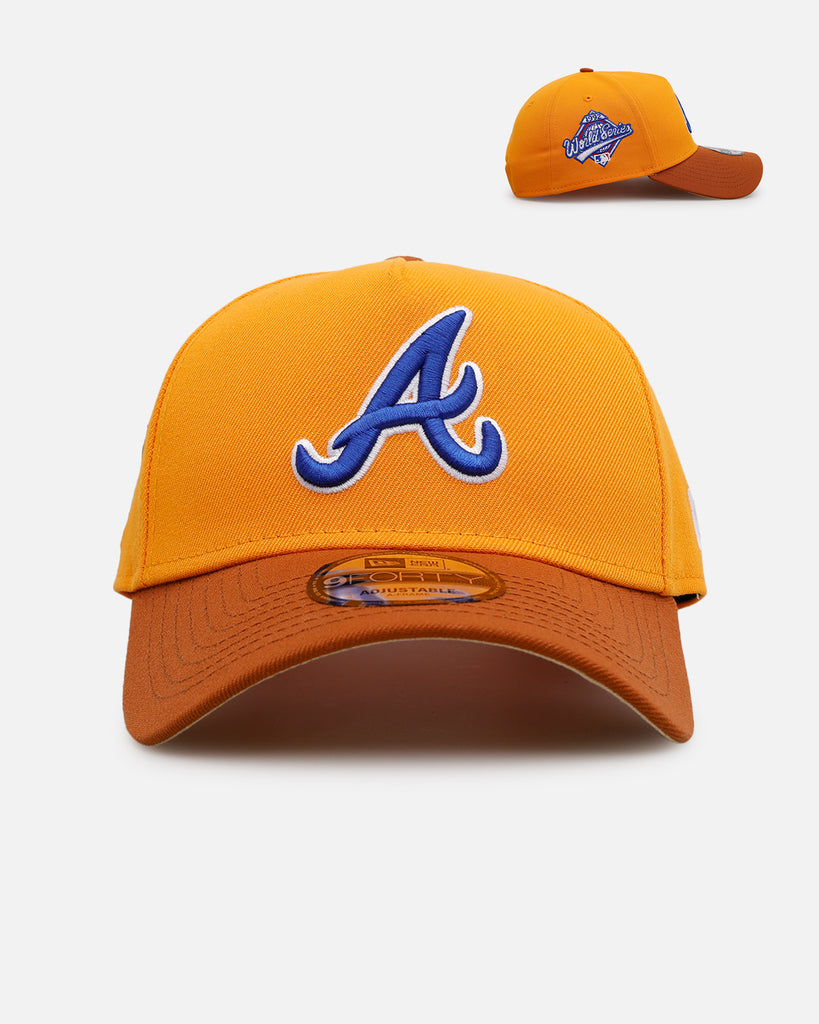 New Era Atlanta Braves 'Beer' 9FORTY A-Frame Snapback Gold/Brown ...
