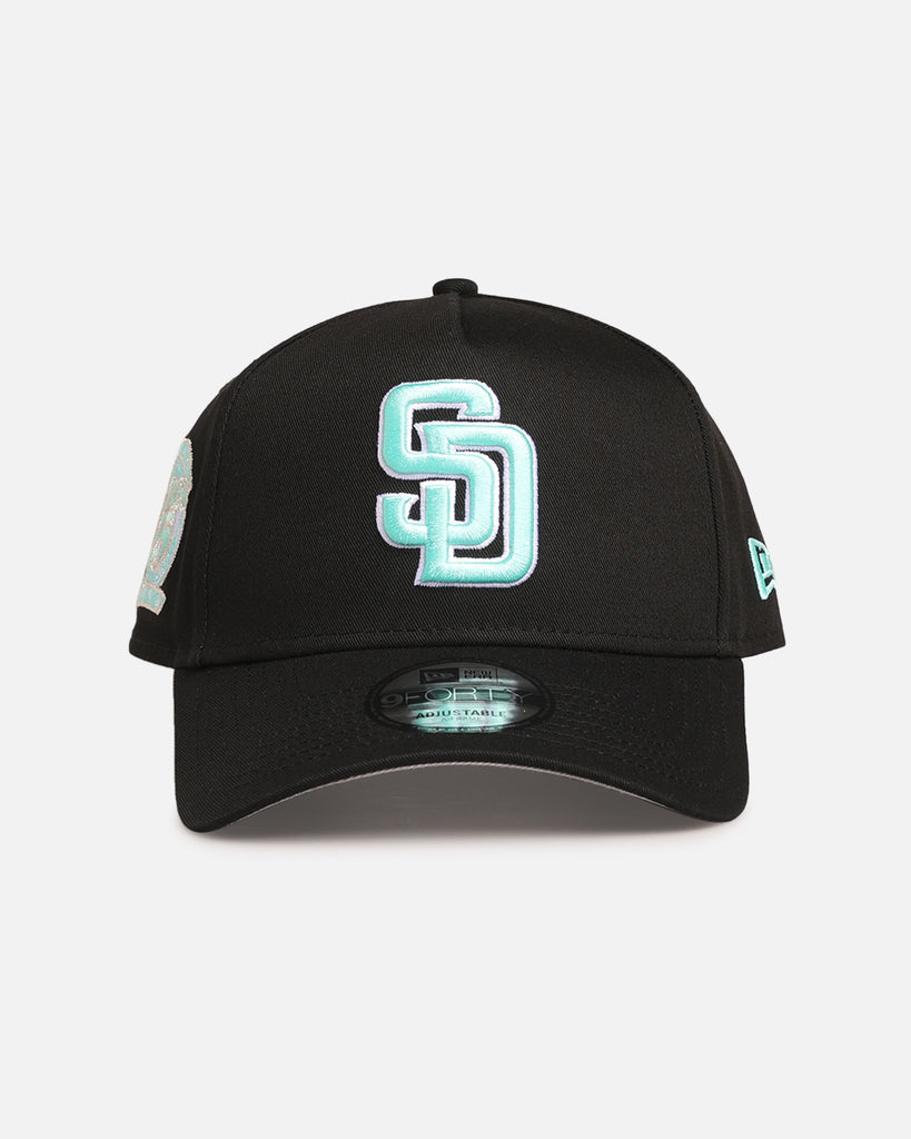 New Era San Diego Padres 'Black Aqua' 9FORTY A-Frame Snapback Black/Aq ...
