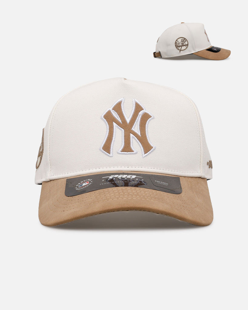 Pro Standard New York Yankees 'Panel' Pro Pinch Strapback White/Tan ...