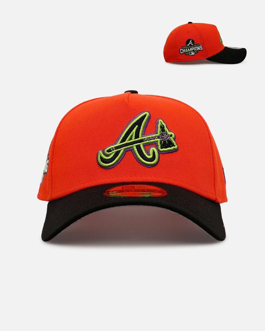 New Era Atlanta Braves 'Halloween' 9FORTY A-Frame Snapback Orange/Blac ...
