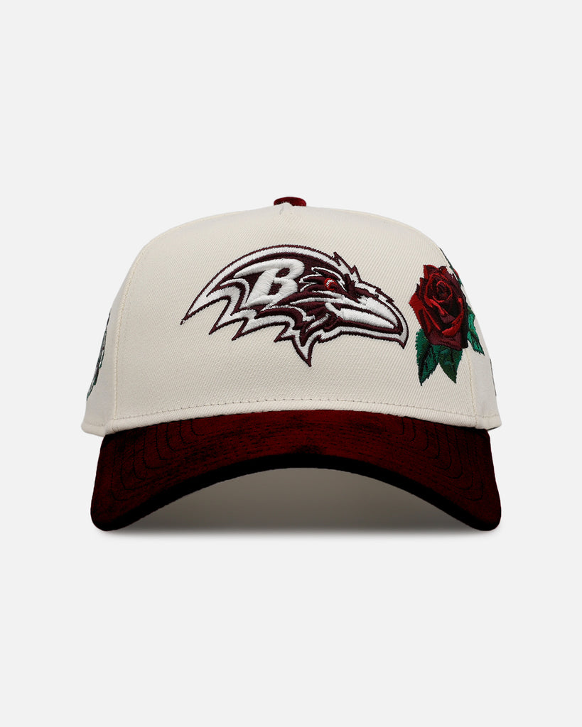 New Era Baltimore Ravens 'Velvet Roses' 9FORTY A-Frame Snapback Chrome ...