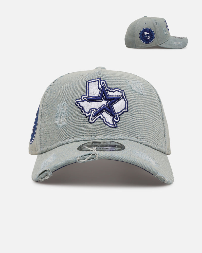 New Era Houston Astros 'Distressed Denim' 9FORTY A-Frame Snapback Ligh ...