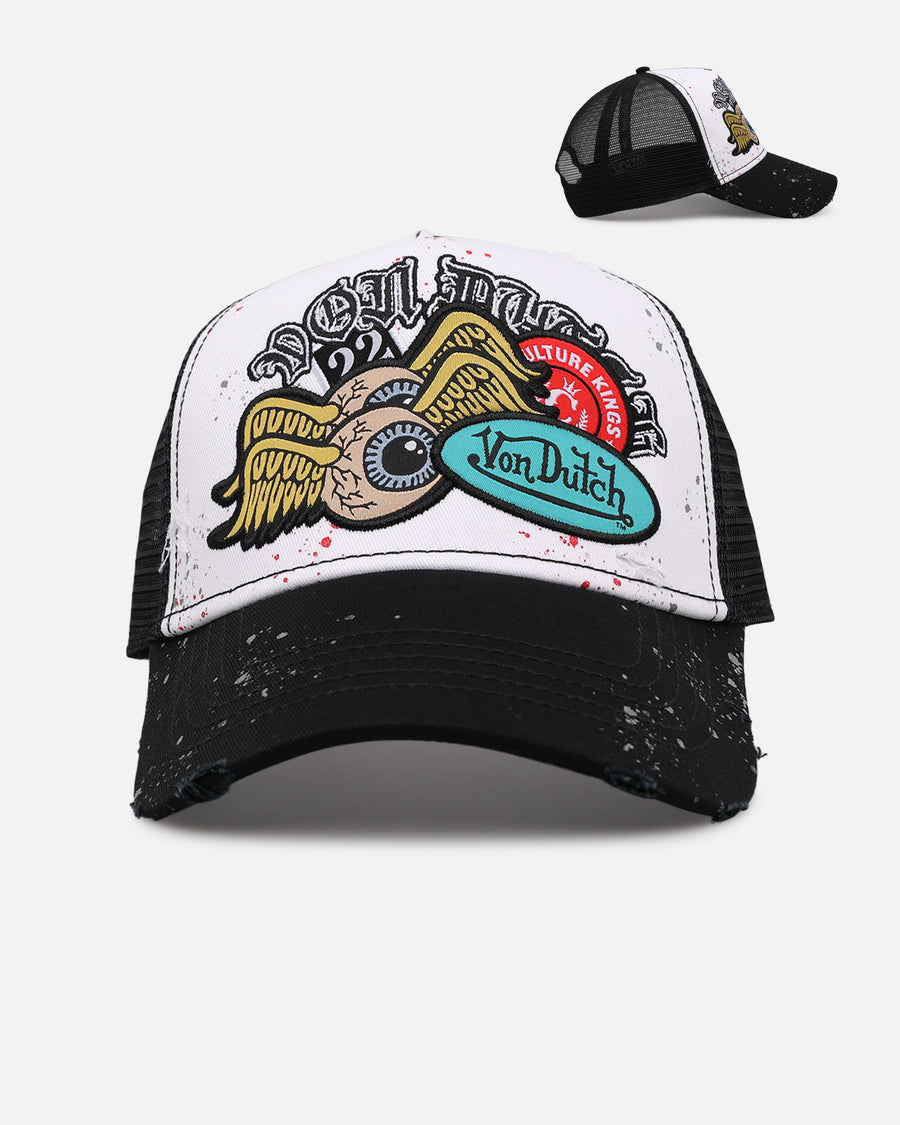 Von Dutch X Culture Kings CK Trucker Snapback White/Black | Culture ...