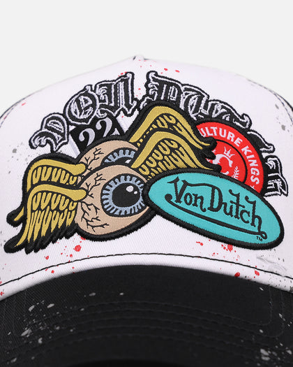 Von Dutch X Culture Kings CK Trucker Snapback White/Black | Culture ...