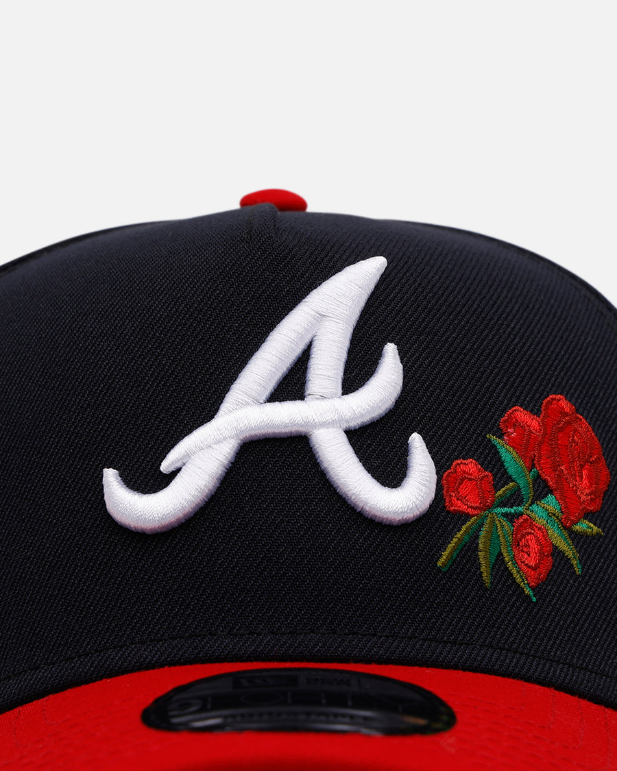 New Era Atlanta Braves 'Rose Emblem' 9FORTY A-Frame Snapback Official ...
