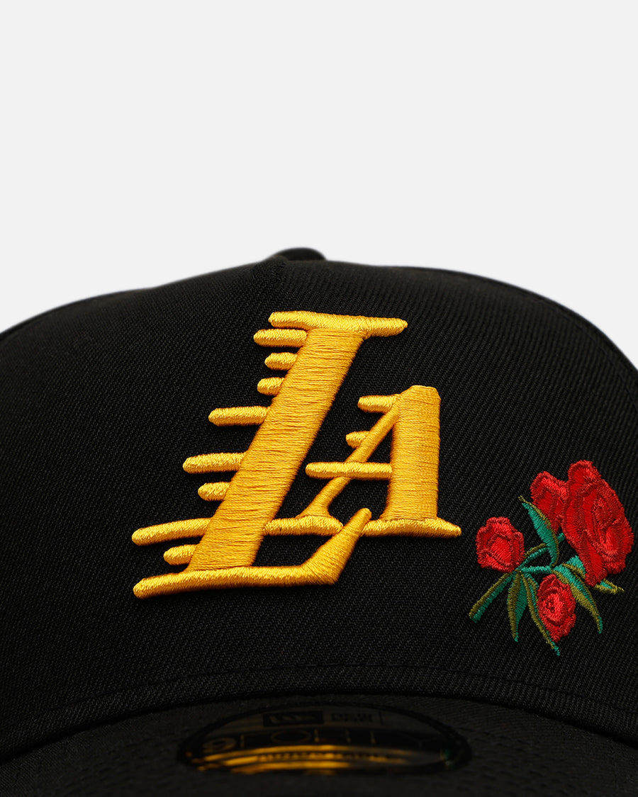 New Era Los Angeles Lakers 'Rose Emblem' 9FORTY A-Frame Snapback Offic ...