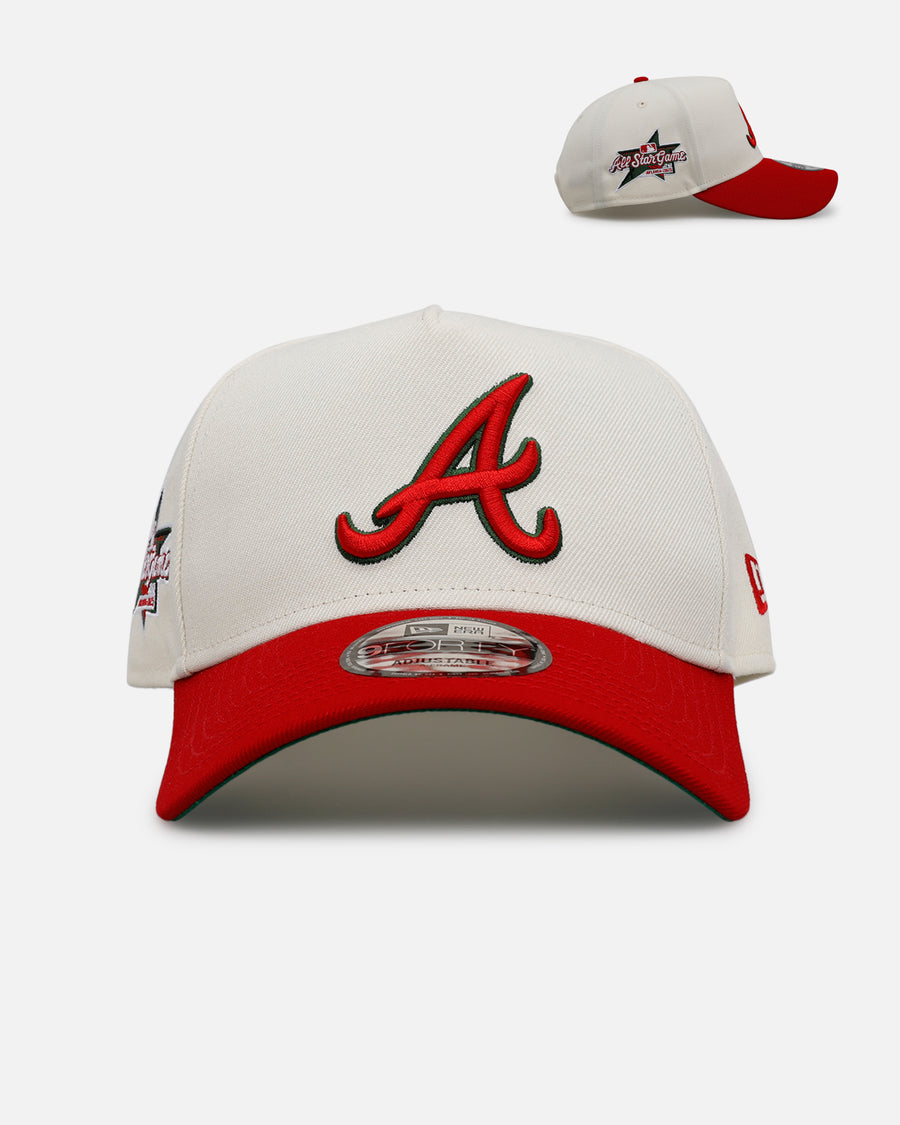 New Era Atlanta Braves 'Strawberry' 9FORTY A-Frame Snapback Chrome/Red ...