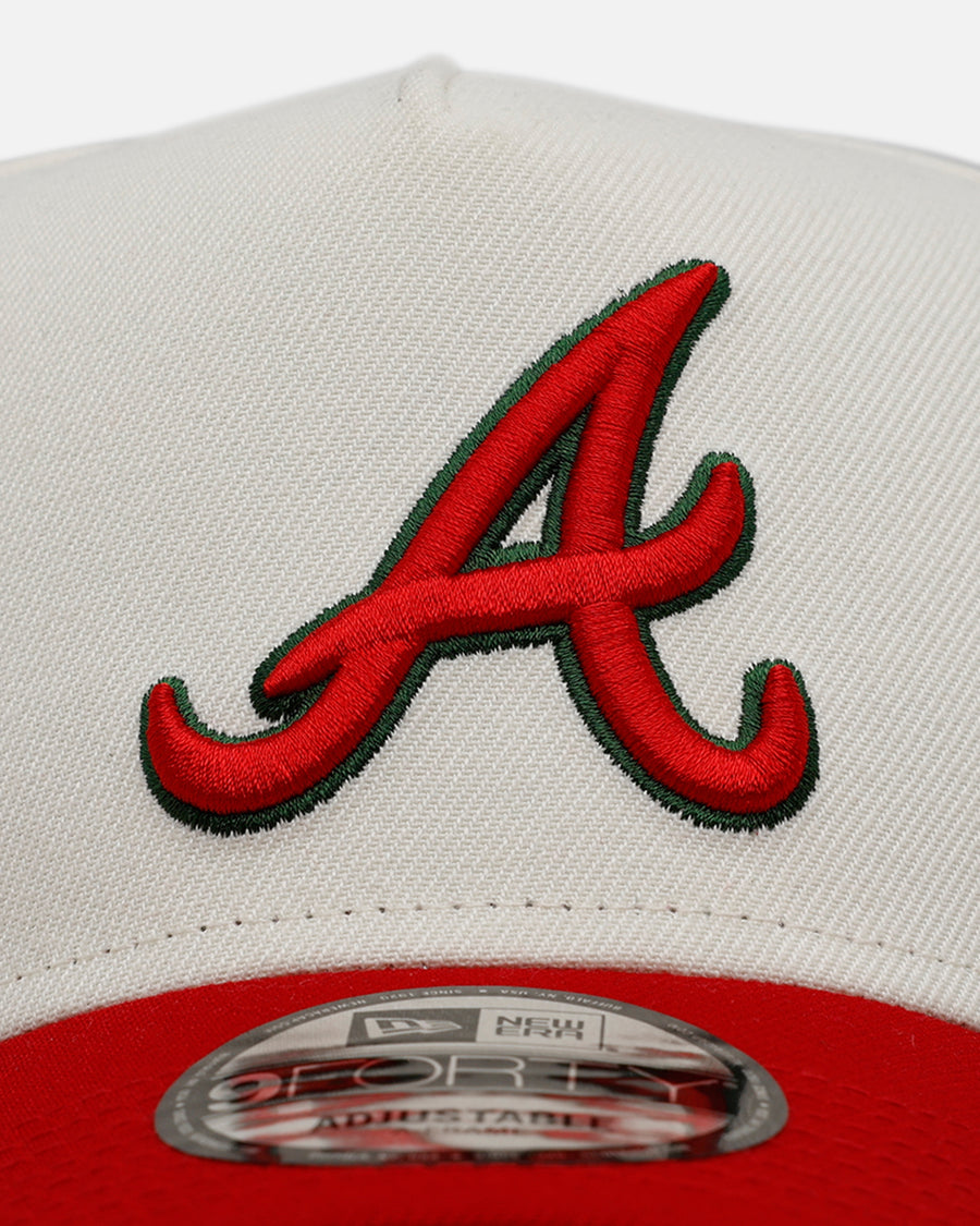 New Era Atlanta Braves 'Strawberry' 9FORTY A-Frame Snapback Chrome/Red ...