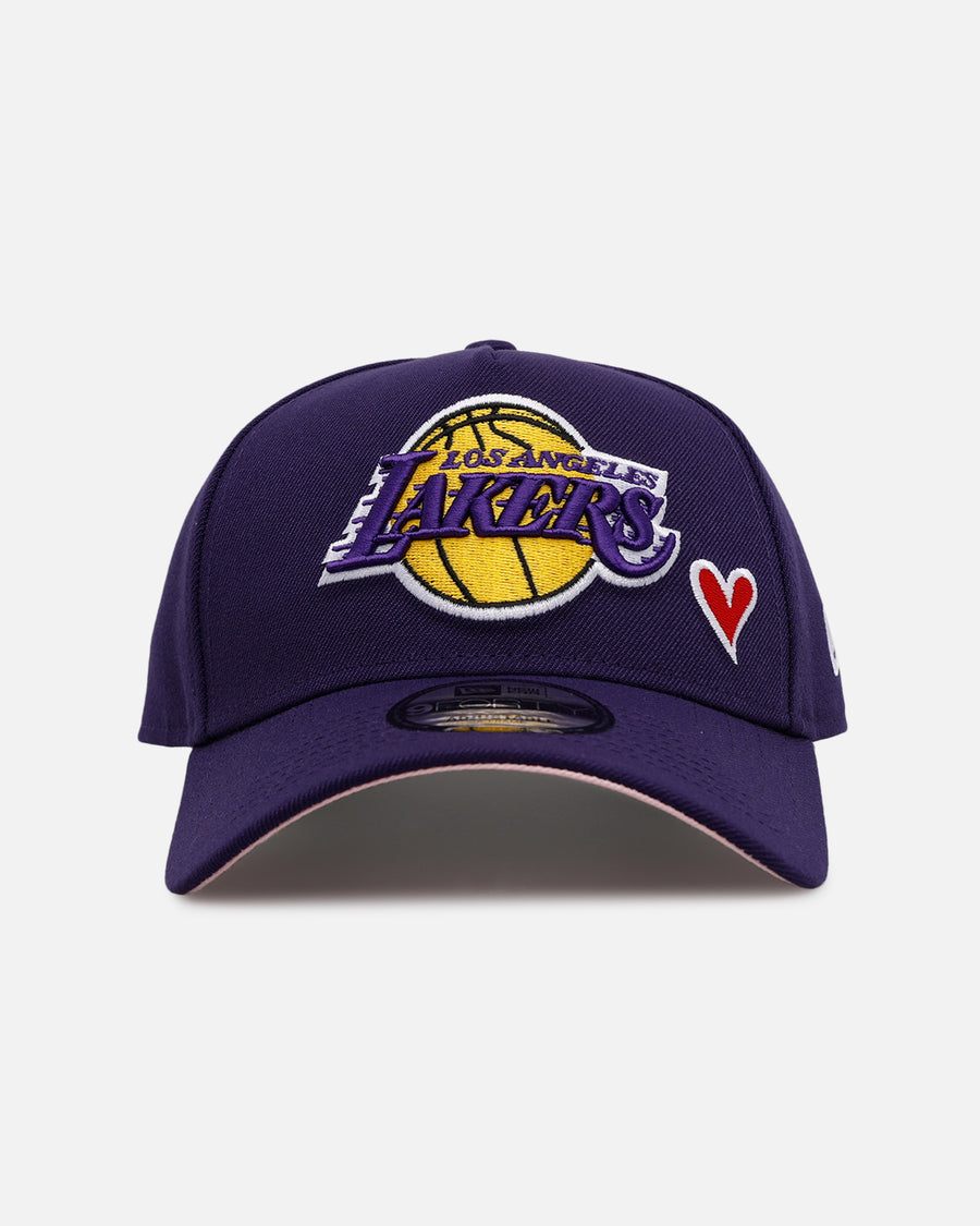 New Era Los Angeles Lakers 'Team Color Hearts' 9FORTY A-Frame Snapback ...