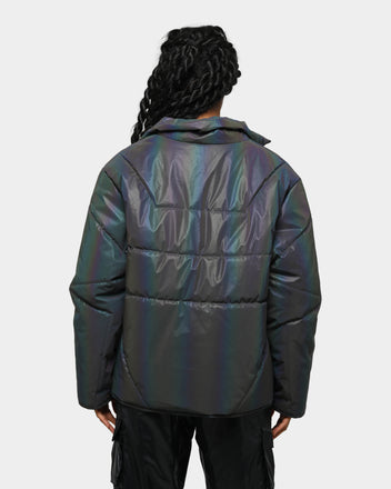Loiter NYC Men's Spectrum Puffer Jacket Iridescent 3M/Multi-coloured ...