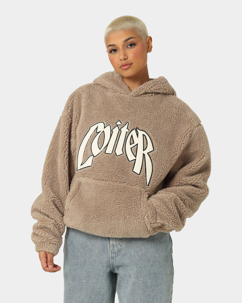 Loiter Sherpa Hoodie Tan | Culture Kings US