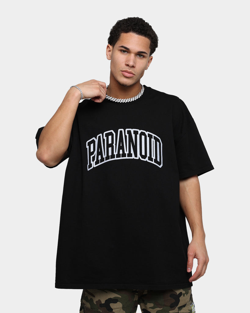 Rats Get Fat Paranoid Rhinestone T-Shirt Black | Culture Kings US