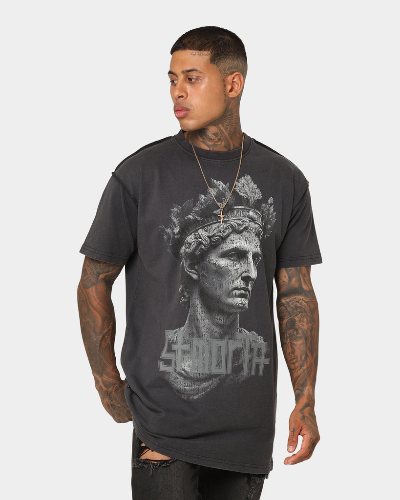 Saint Morta Logo T-Shirt Vintage Black | Culture Kings US