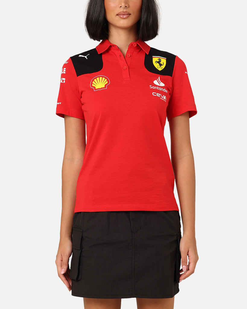 Puma X Scuderia Ferrari Women's Team Polo Shirt Rosso Corsa | Culture ...