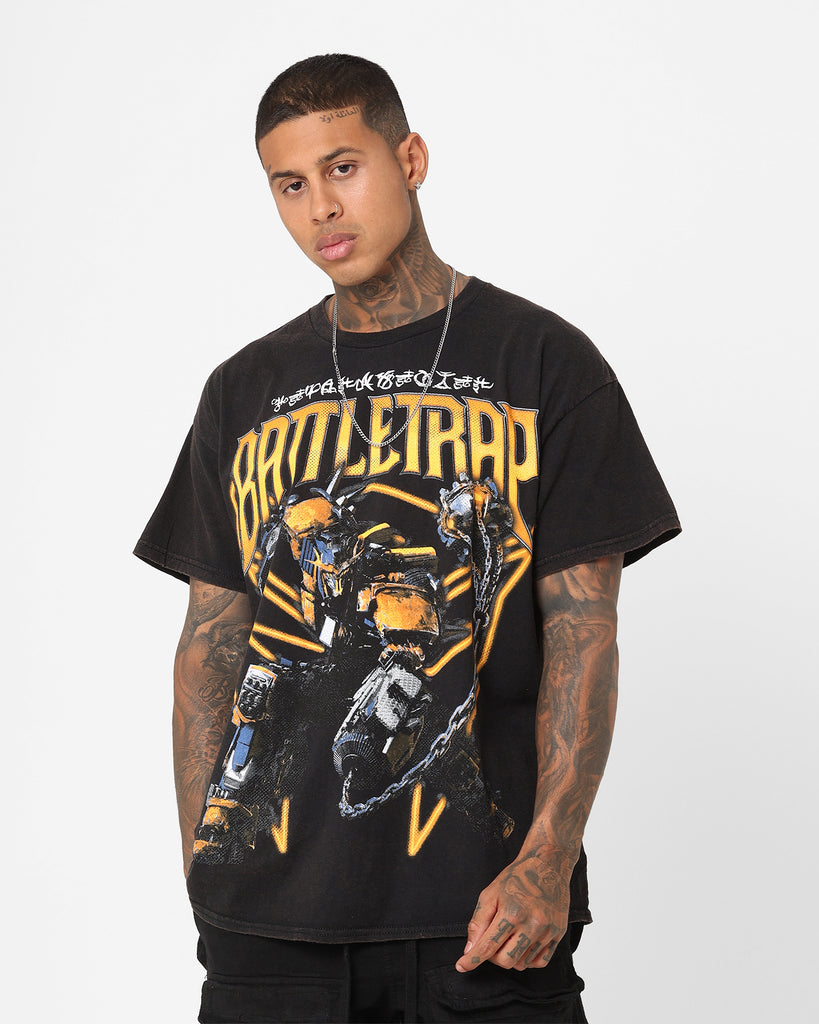 Goat Crew X Transformers Battletrap Vintage T-Shirt Black Wash ...