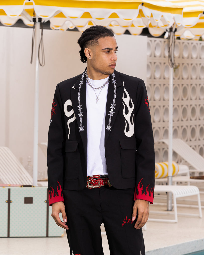 Loiter Western Blazer Jacket Black | Culture Kings US
