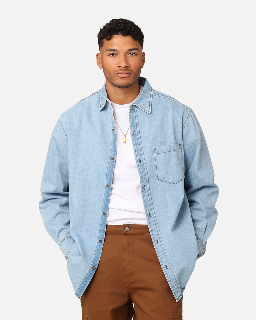 XXIII Classic Denim Shacket Denim Blue | Culture Kings US