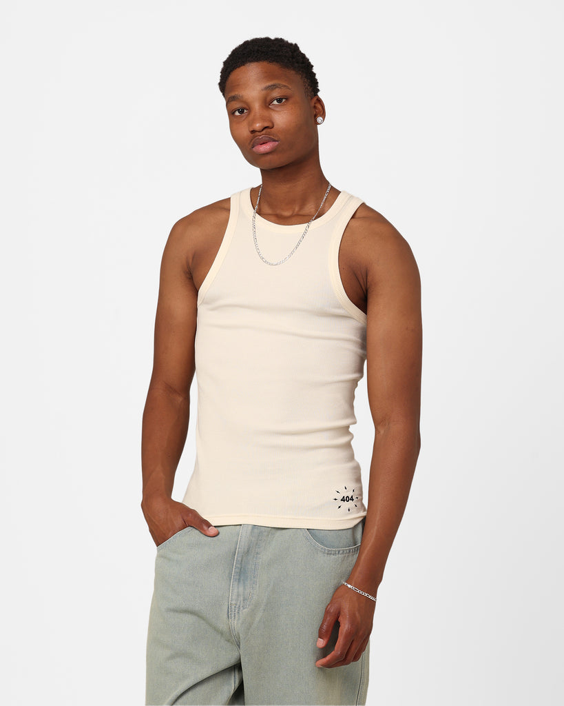 404 Ribbed Singlet Off White | Culture Kings US