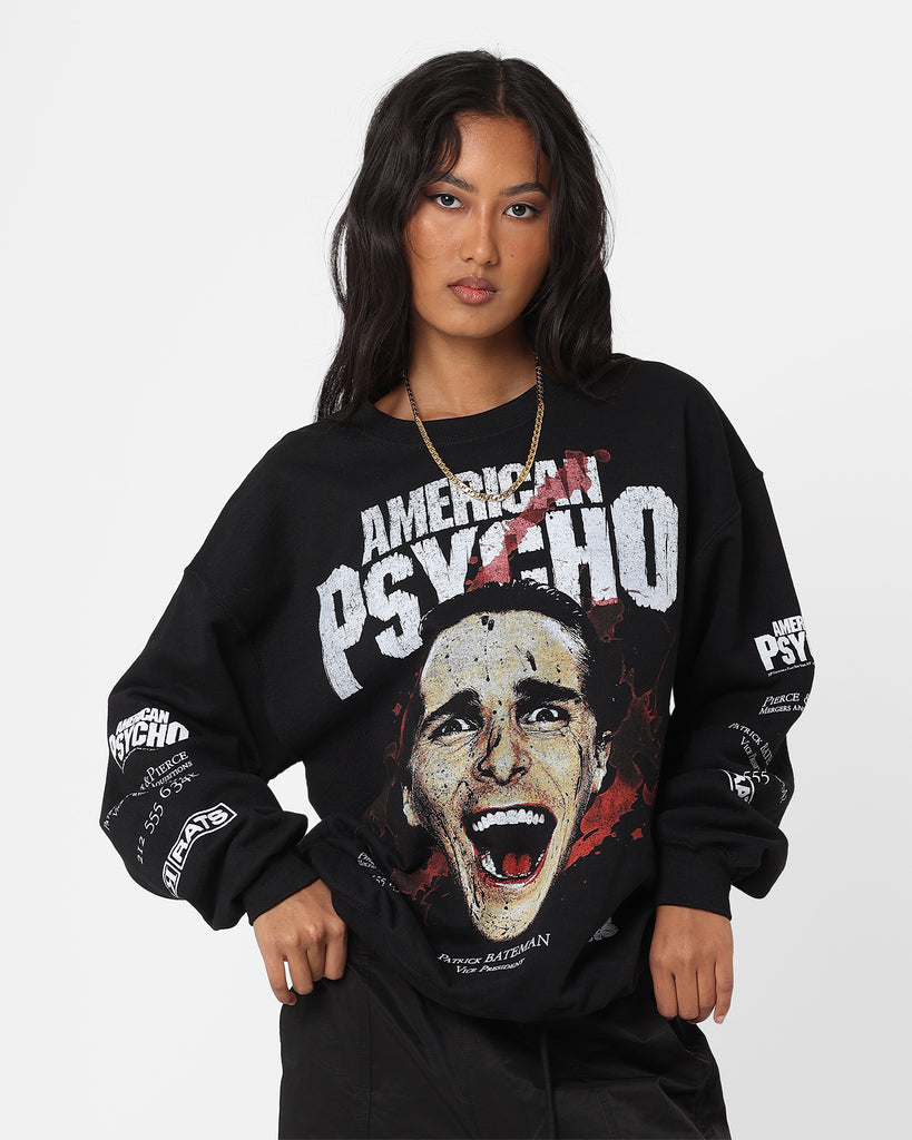 Rats Get Fat X American Psycho American Psycho Crewneck Black | Culture ...