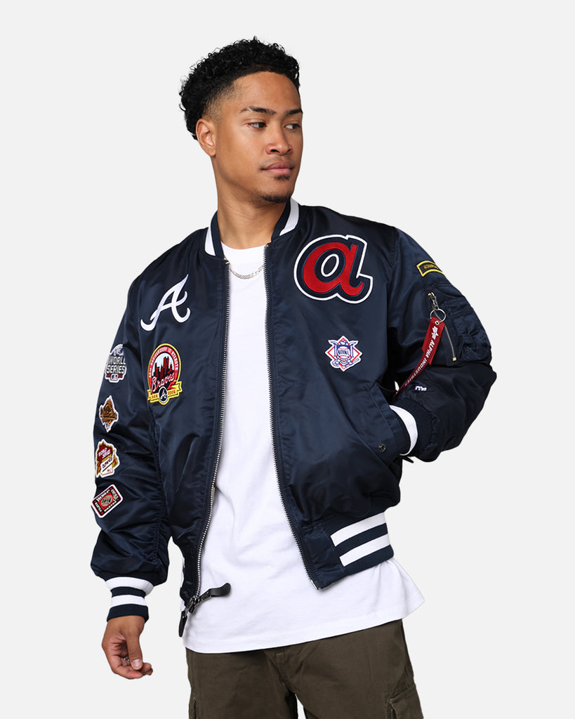 New Era X Alpha Series X MLB Atlanta Braves MA-1 Bomber Jacket Black ...