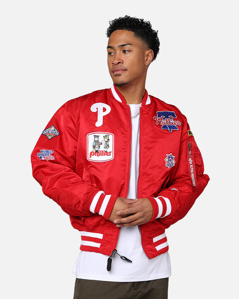 New Era X Alpha Series X MLB Philadelphia Phillies MA-1 Bomber Jacket ...
