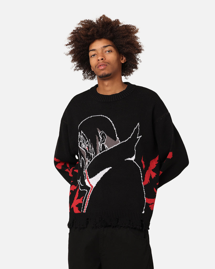 Goat Crew X Naruto Itachi Knit Sweater Black/Red | Culture Kings US