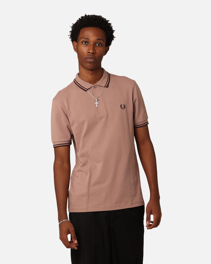 Fred Perry Twin Tipped Polo Shirt Dark Pink | Culture Kings US