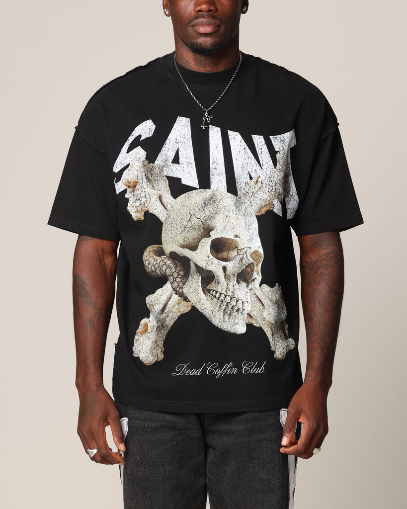 Saint Morta Dead Coffin Club Boxy T-Shirt Black | Culture Kings US
