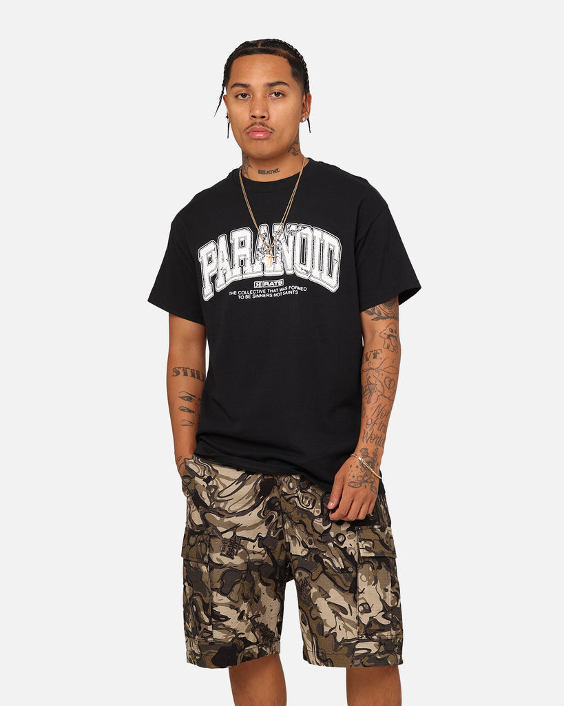 Rats Get Fat Paranoid T-Shirt Black | Culture Kings US