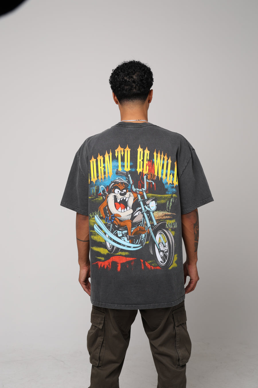 American Thrift X Looney Tunes Taz Motorcycles Heavyweight Vintage T-S ...