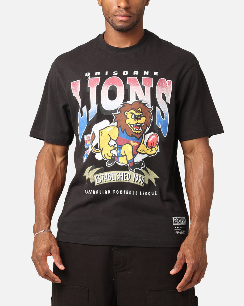 Mitchell & Ness Brisbane Lions Character T-Shirt Faded Black | Culture Kings US